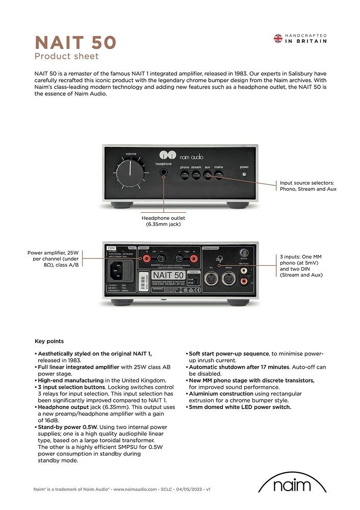 Celebrating 50 years of Naim Audio - the new NAIT 50 Limited Edition ...
